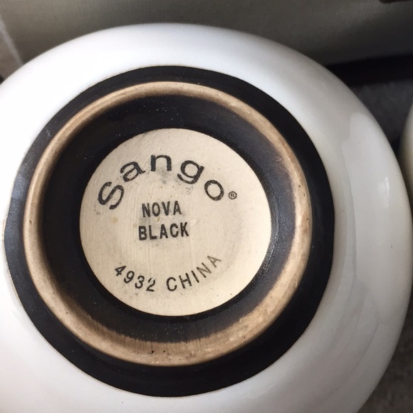 Sango Nova Black | Dining | Vintage Mcm Sango Nova Black Set | Poshmark